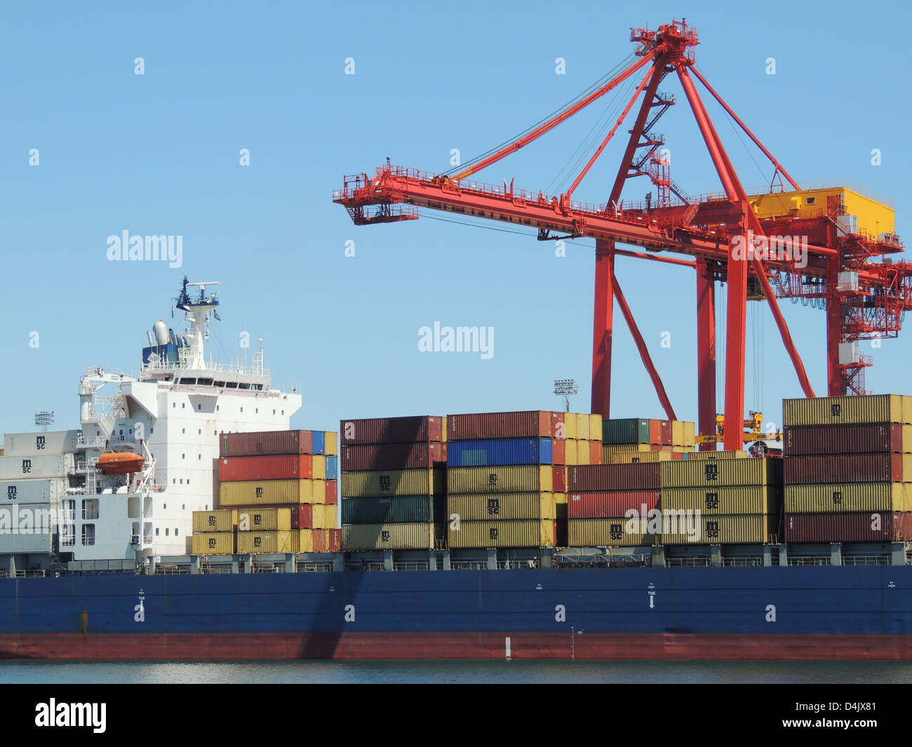 Fremantle harbour australia loading container hi-res stock photography ...