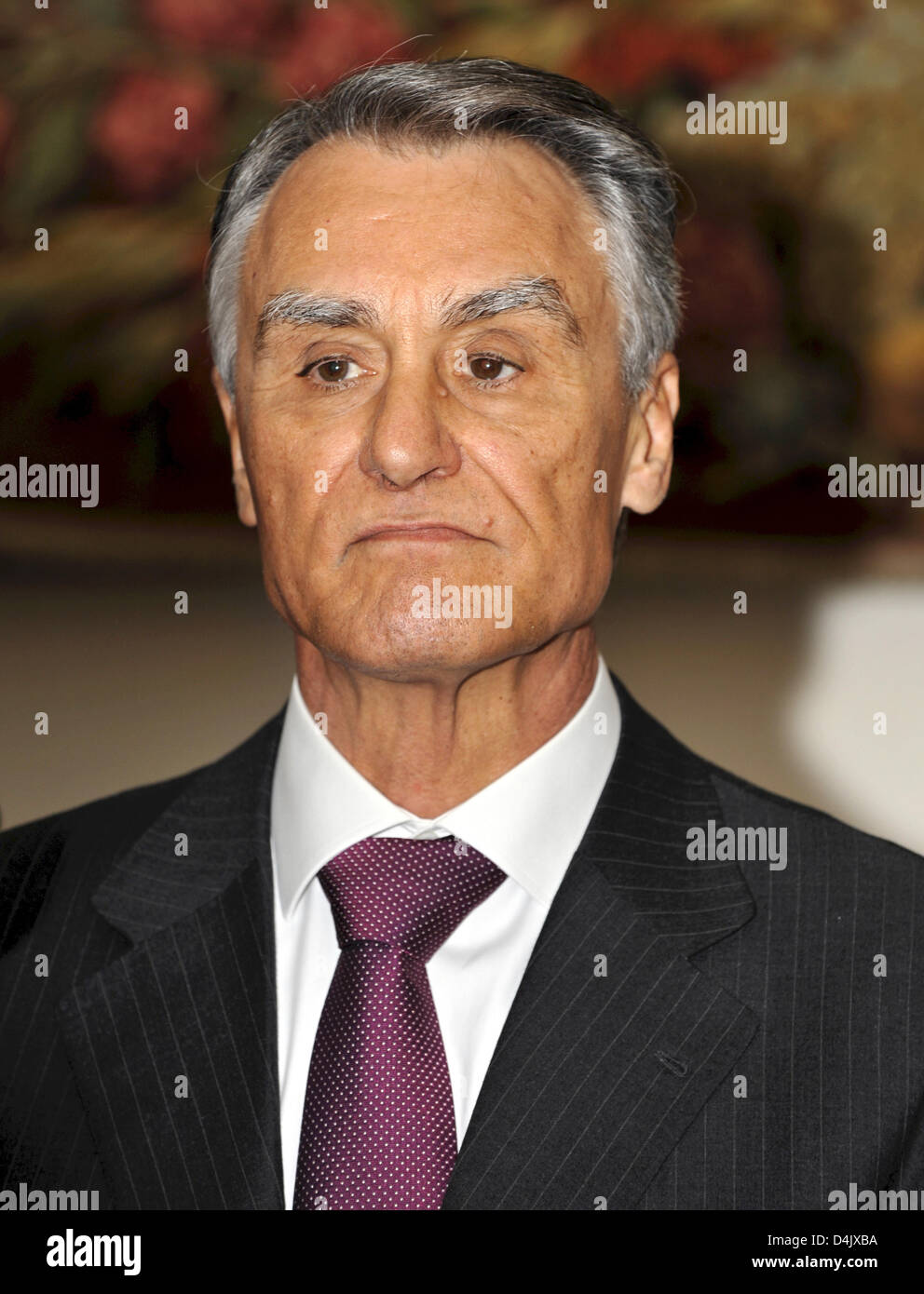 The picture shows Portuguese President Anibal Cavaco Silva in the ...