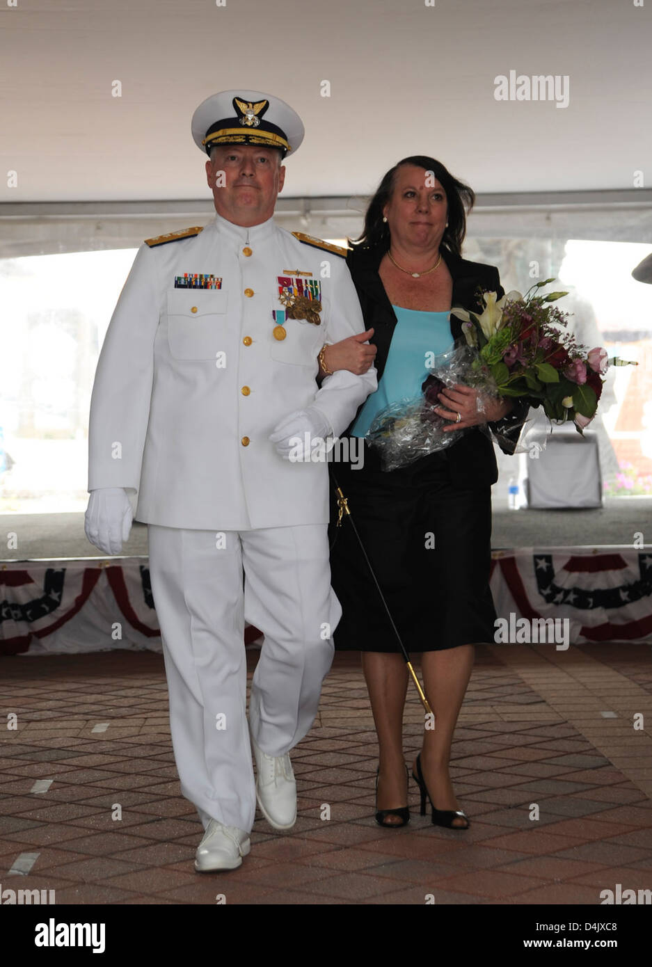 Coast guard conducts ceremony hi-res stock photography and images - Alamy
