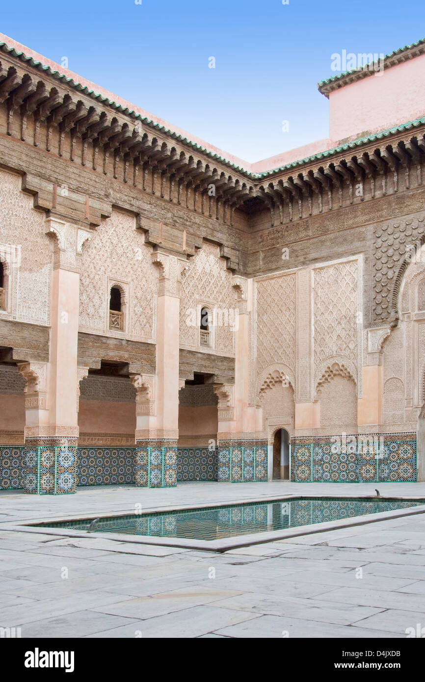 Morocco, Marrakech, Ben Youssef madrasa, Koranic school Stock Photo - Alamy