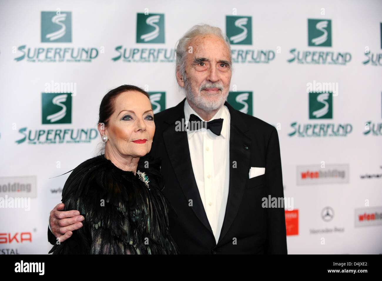 British actor Christopher Lee (R) and his wife Birgit ?Gitte? Lee ...