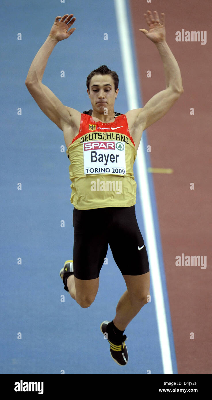 Germany?s Sebastian Bayer makes an attempt in the Long Jump competition ...