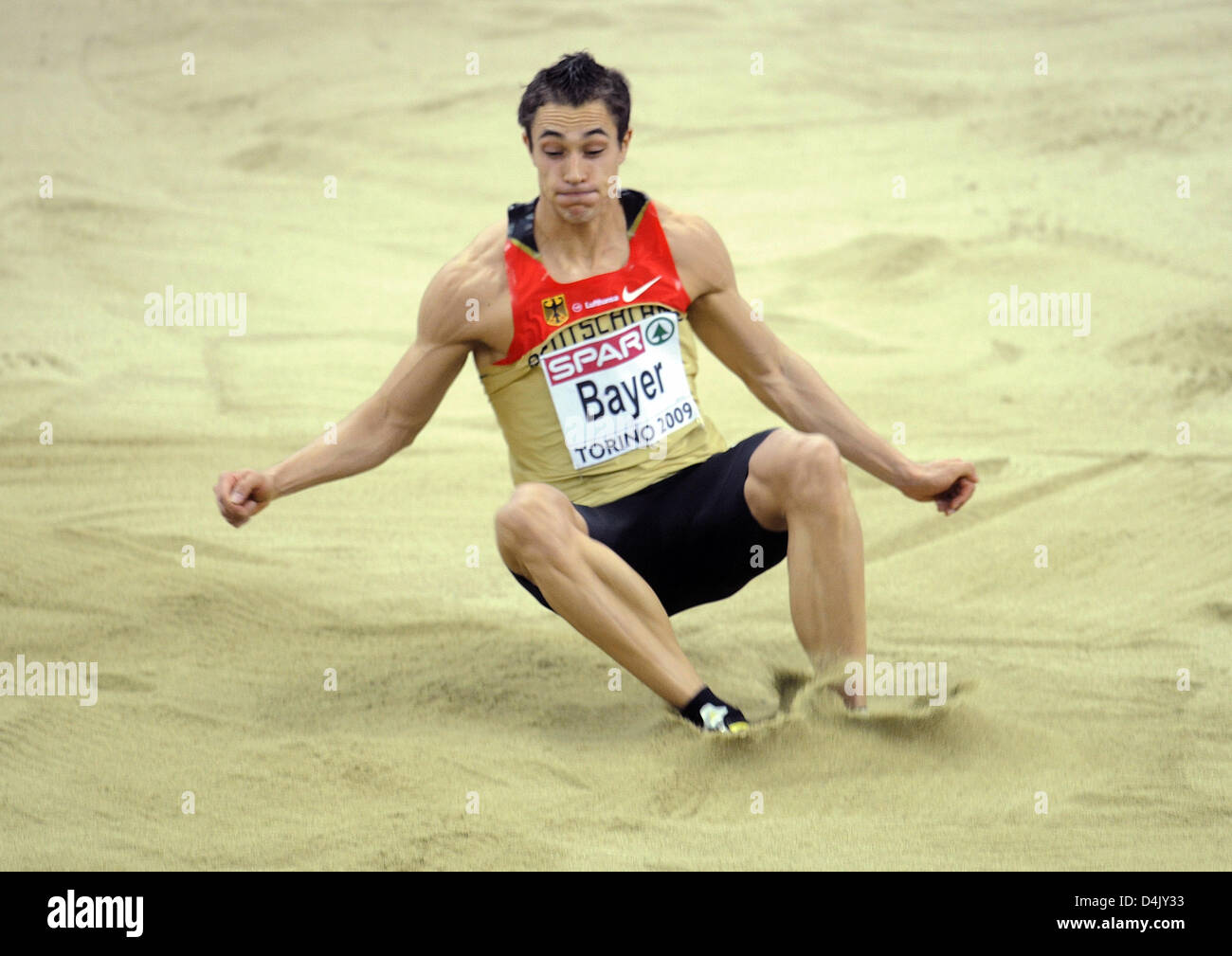 Germany?s Sebastian Bayer makes an attempt in the Long Jump competition ...