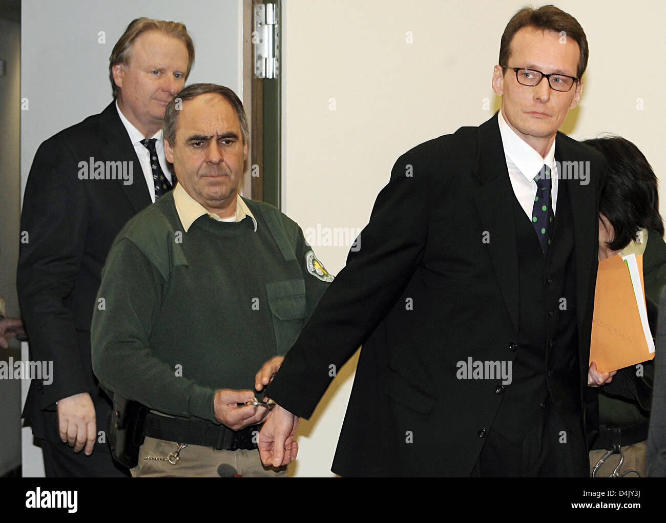 Defendant of the ?Klatten-Trial? Helg Sgarbi (R) enters a court room of ...