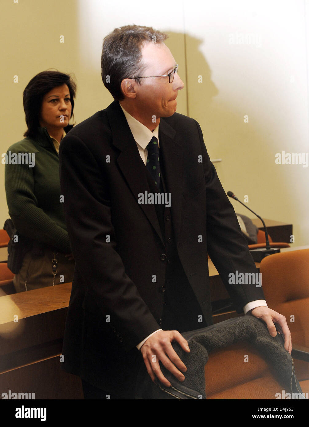 Defendant of the ?Klatten-Trial? Helg Sgarbi (R) waits in a court room ...