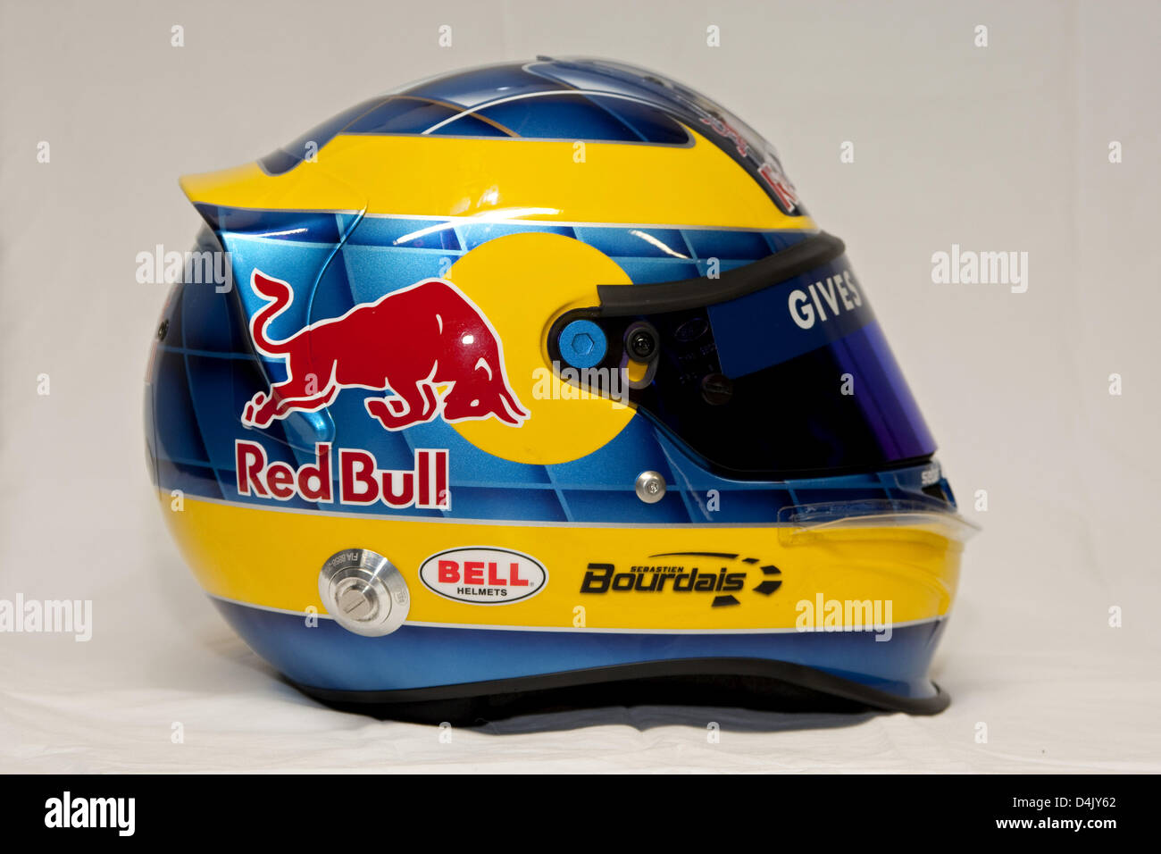 The helmet of Formula One driver Sebastian Bourdais of team Toro Rosso ...