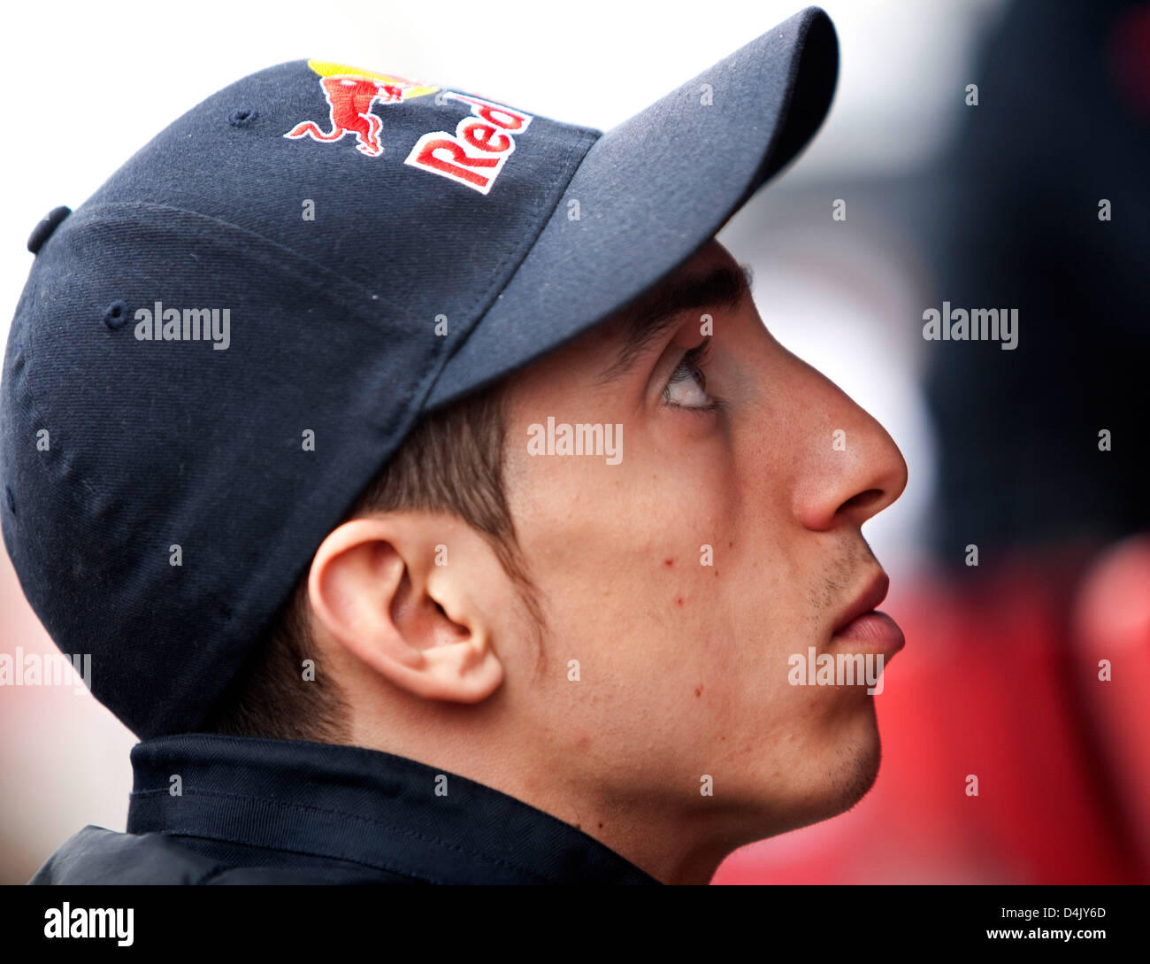 Swiss Formula One driver Sebastien Buemi of team Toro Rosso observes ...