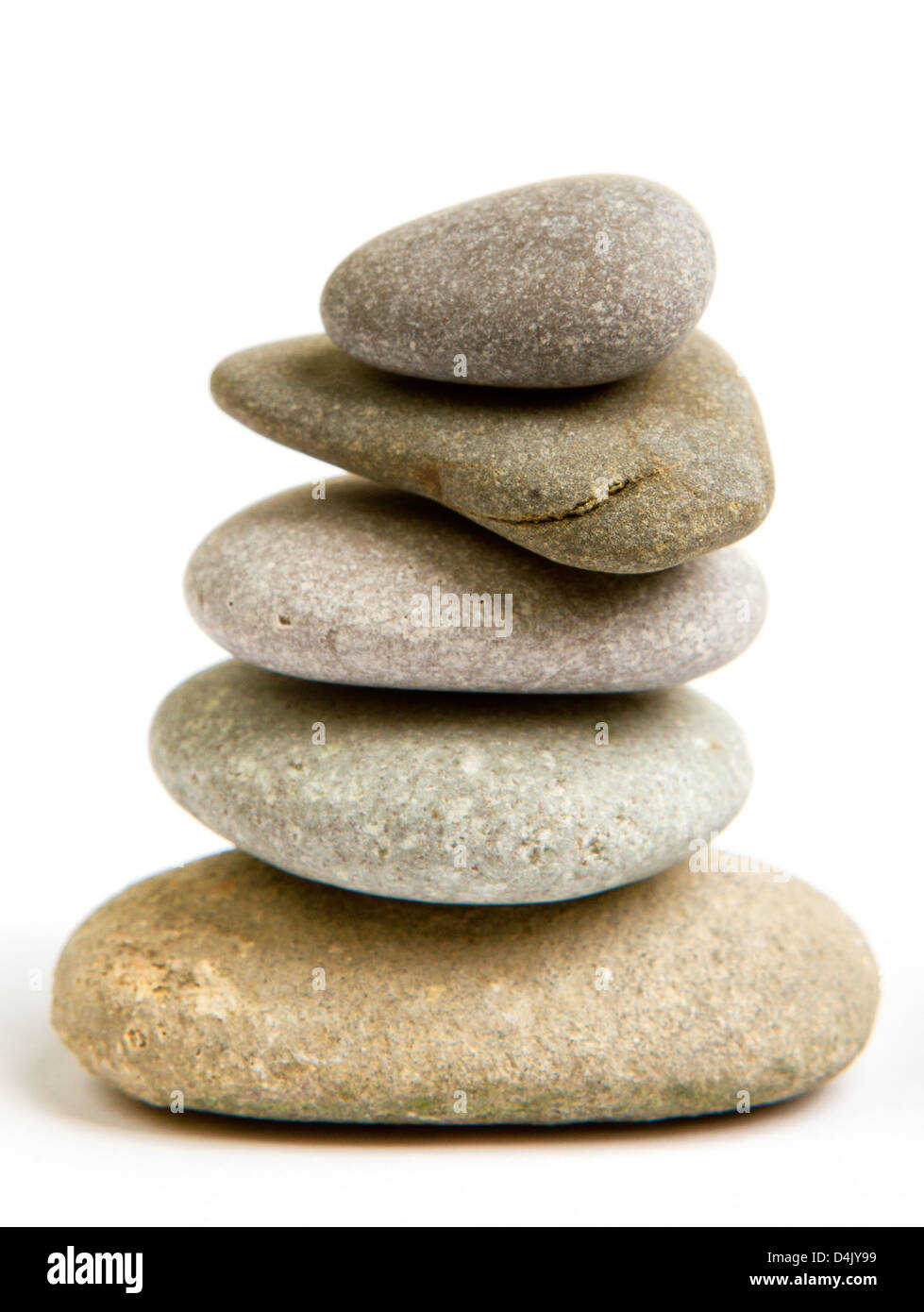 Stack of white stones balancing isolated on white Stock Photo - Alamy