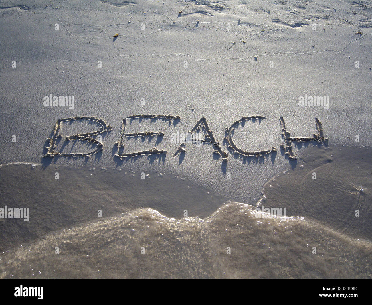 This picture of 2008 shows the lettering ?Beach? that is written into ...