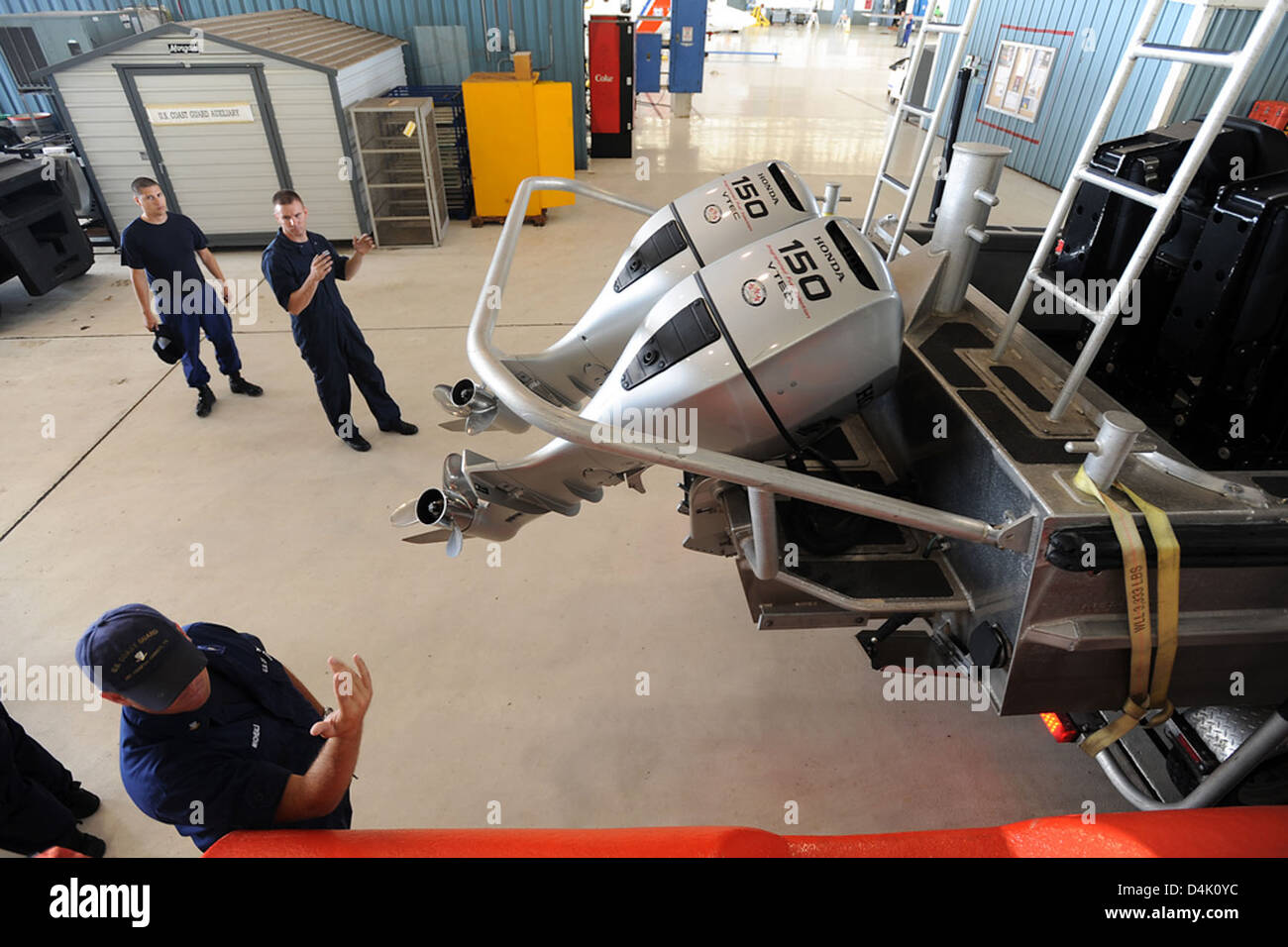 The U.S. Coast Guard has staged ATON (Aids to Navigation) boats in ...