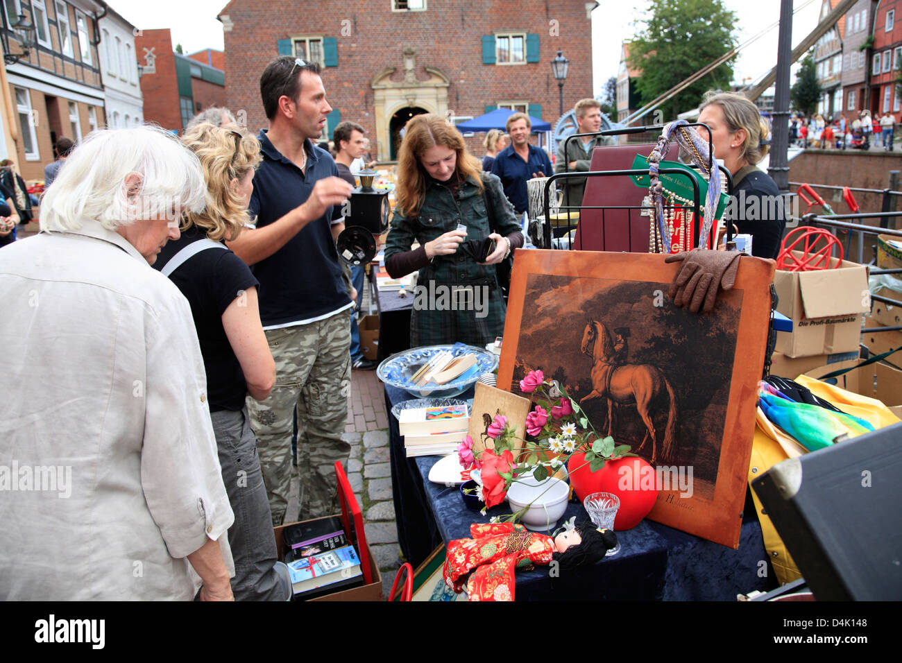 Altes Land, Stade, Flea Market, Lower Saxony, Germany Stock Photo - Alamy