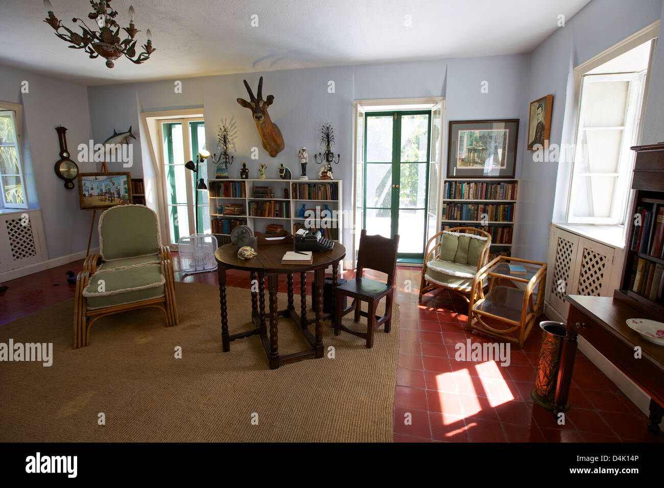 Ernest Hemingway's writing studio at his home in Key West Stock Photo ...