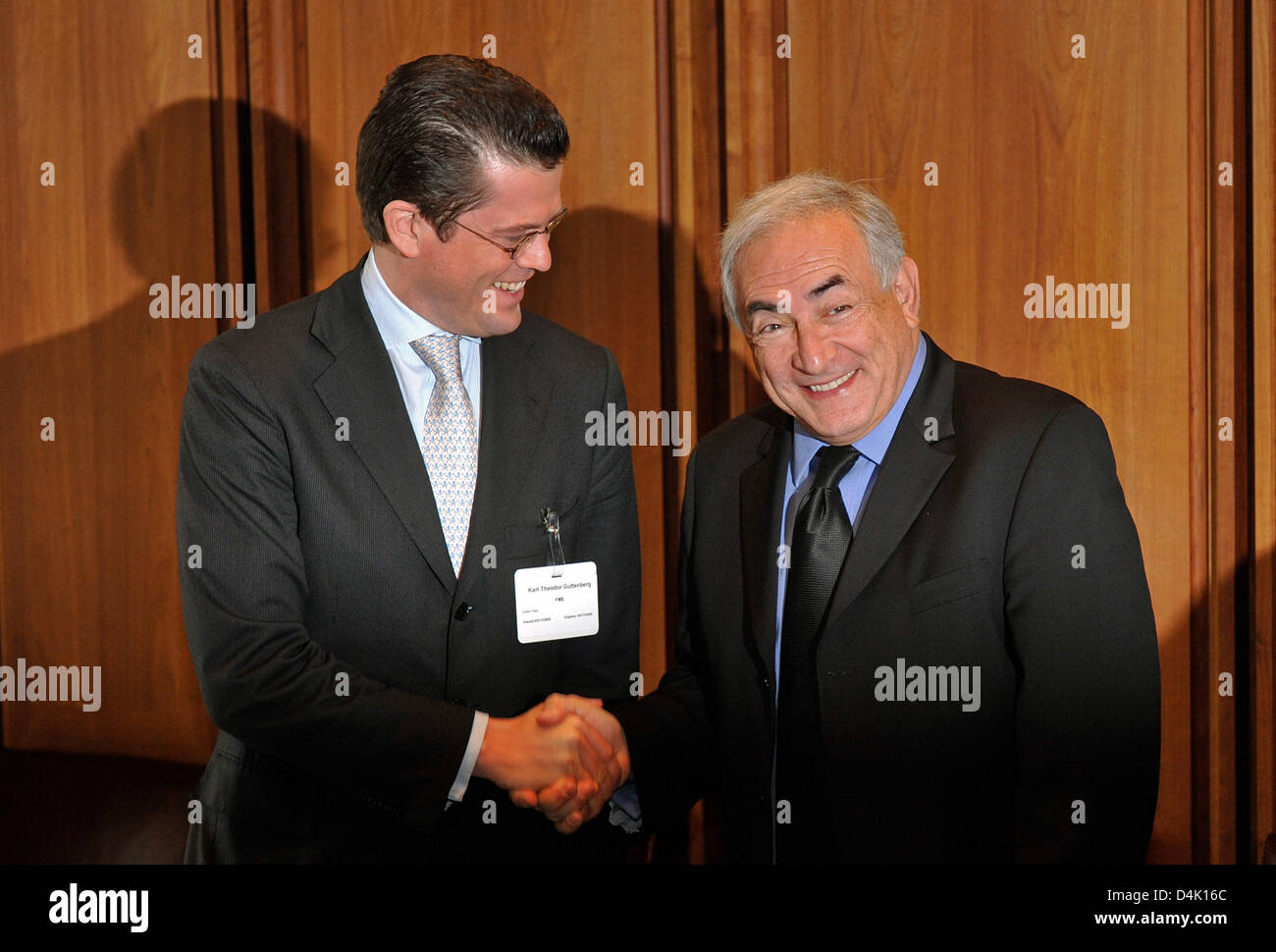 German Economy Karl-Theodor zu Guttenberg (L) and Dominique Strauss ...