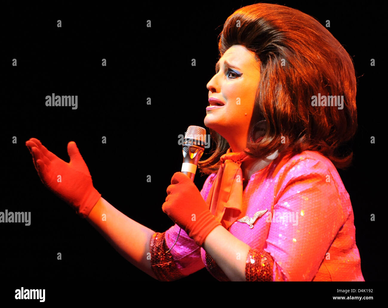 Australian comedian Caroline Reid, dressed-up as her alter ego Pam Ann ...