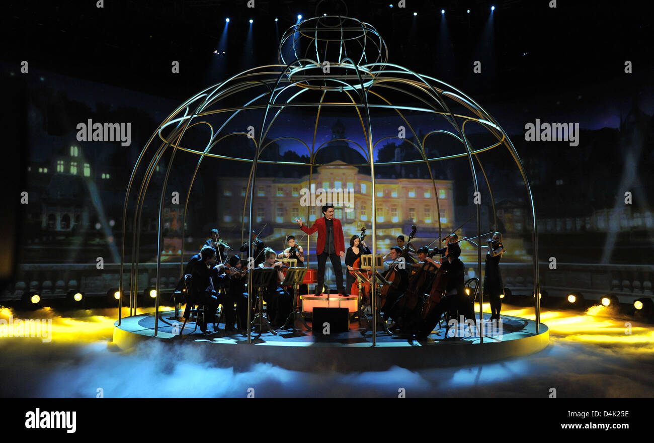 Opera singer Rolando Villazon performs during German television show ...