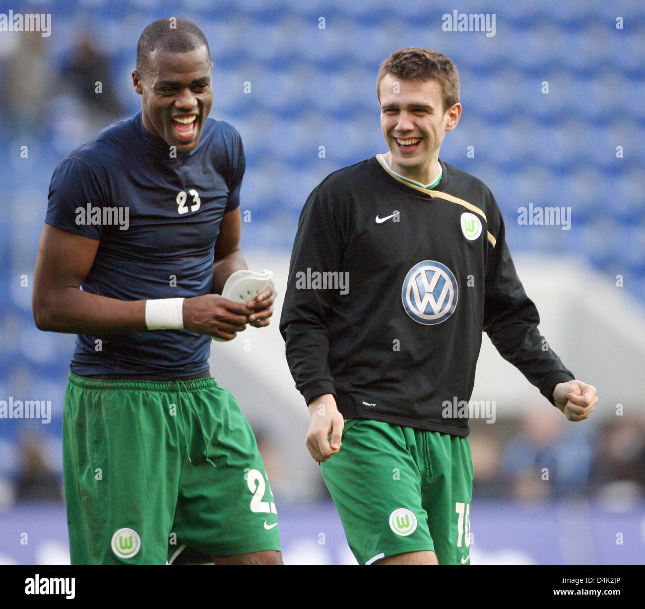 Wolfsburg?s Brazilian Grafite (L) and Zvjezdan Misimovic from Bosnia ...
