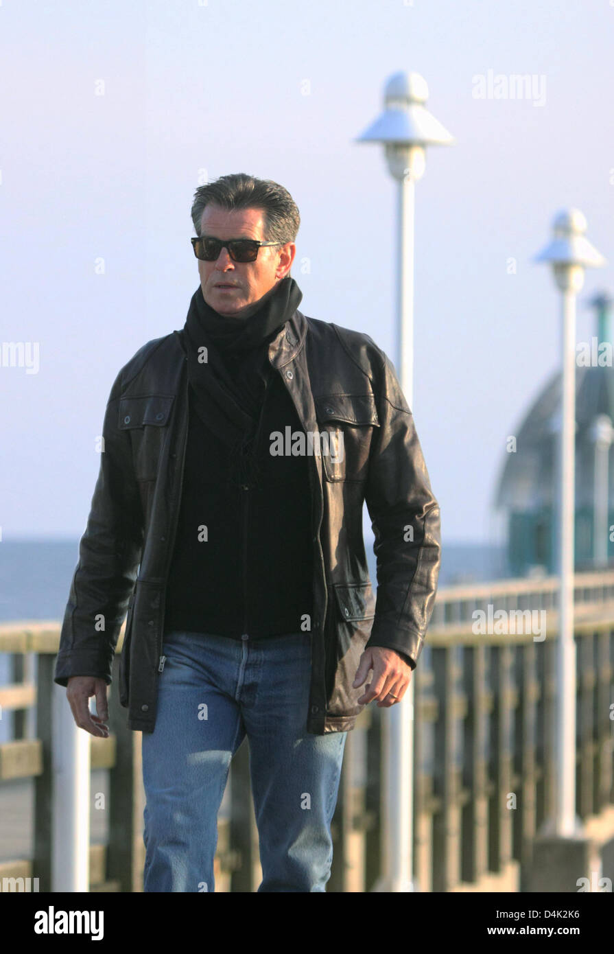 Former James Bond 007 actor Pierce Brosnan seen during a morning stroll ...