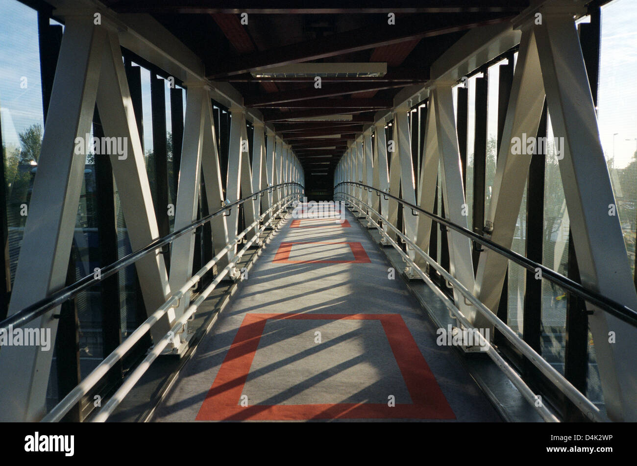 Iron Footbridge over motorway Stock Photo - Alamy