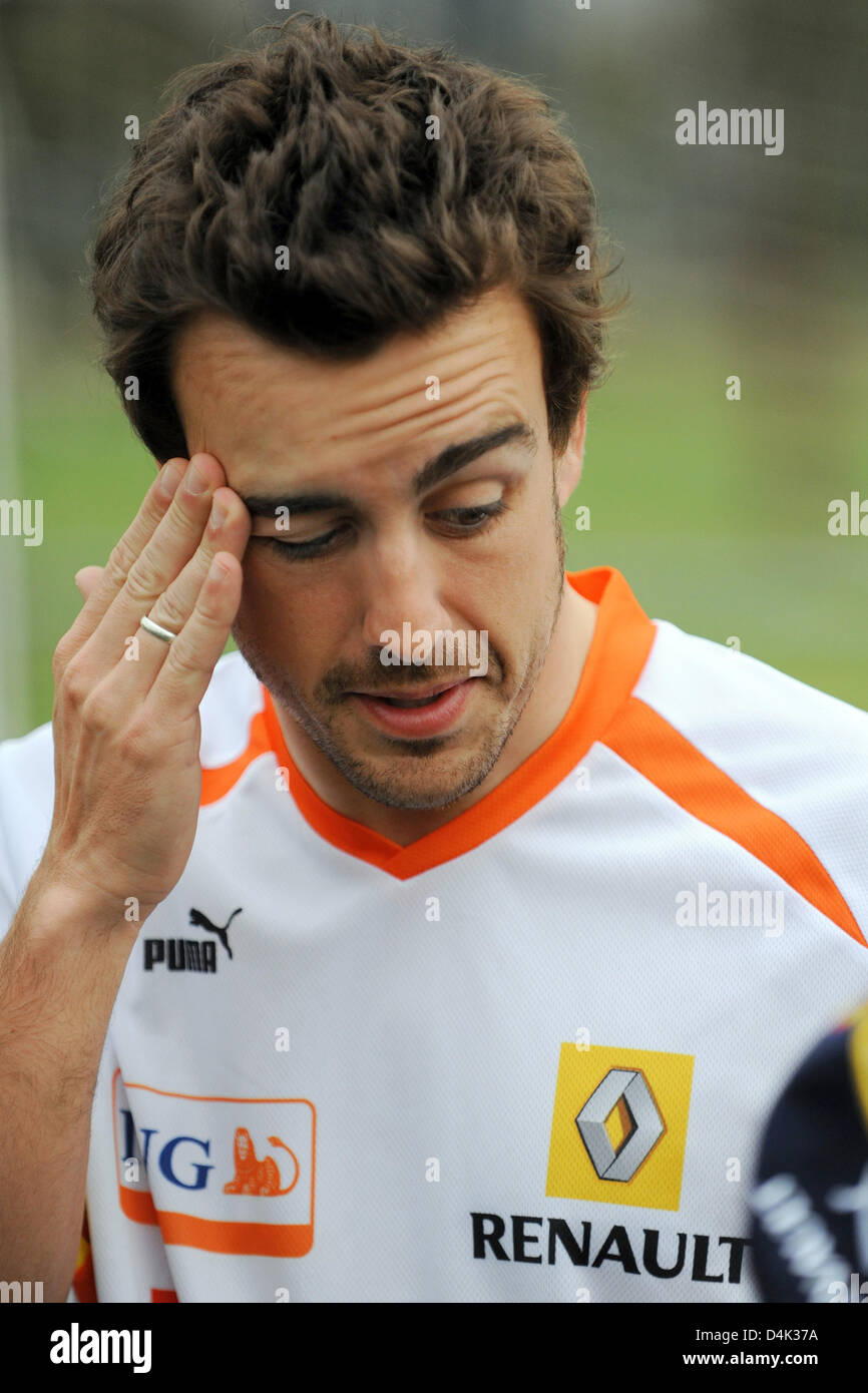 Spanish Formula One driver Fernando Alonso of Renault is pictured in ...