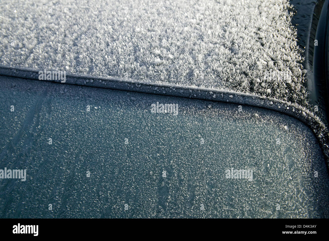hoar frost ice particles miniature icicle winter Stock Photo - Alamy