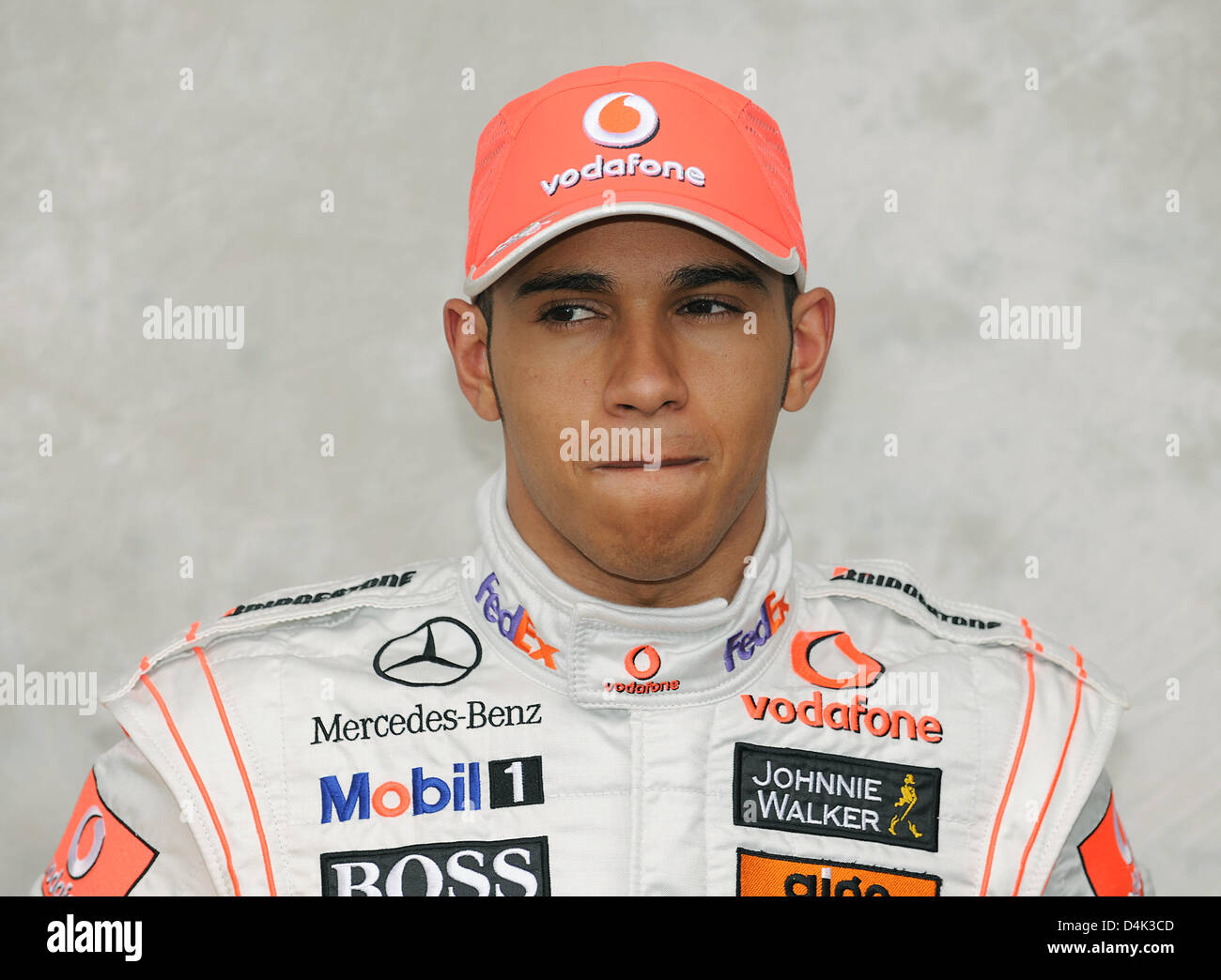 British Formula One driver Lewis Hamilton of McLaren Mercedes poses ...