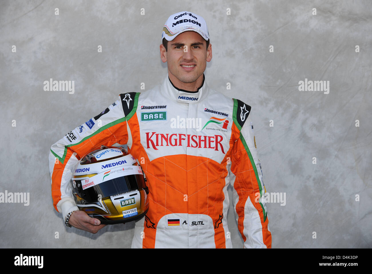 German Formula One driver Adrian Sutil of Force India poses during a ...