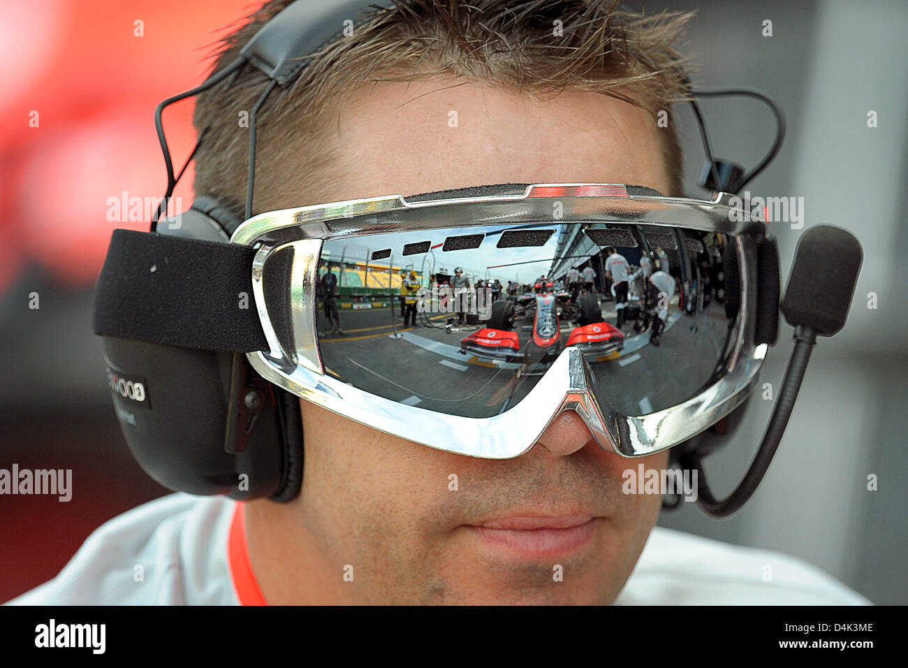 The car of British Formula One driver Lewis Hamilton of McLaren ...