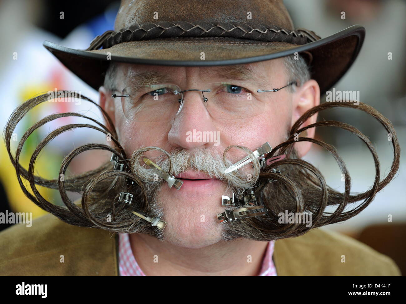 Dieter Besuch from Olpe proudly presents his elaborate beard prior to ...