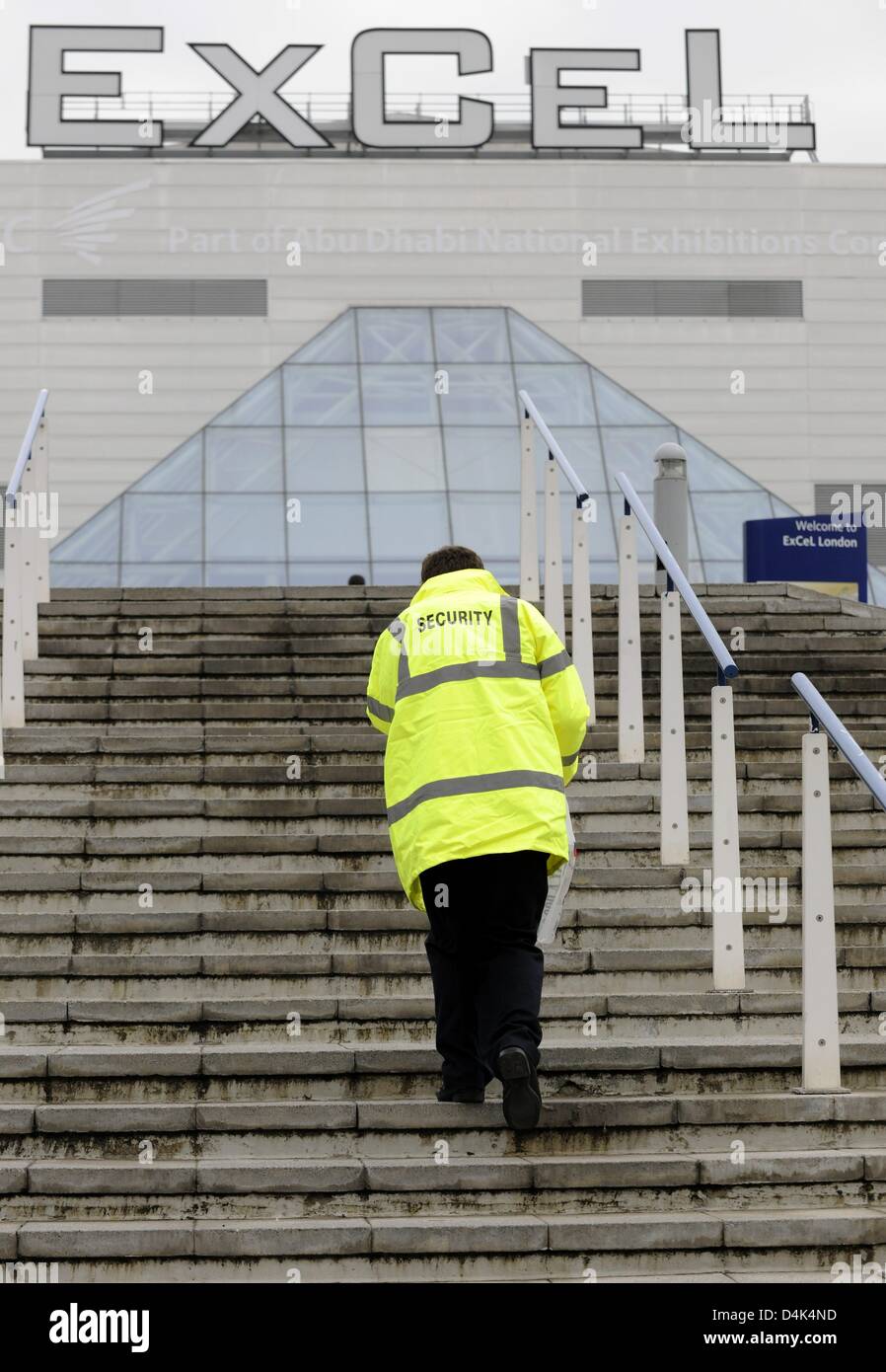 Security staff pictured at ExCel conference centre in London, United ...
