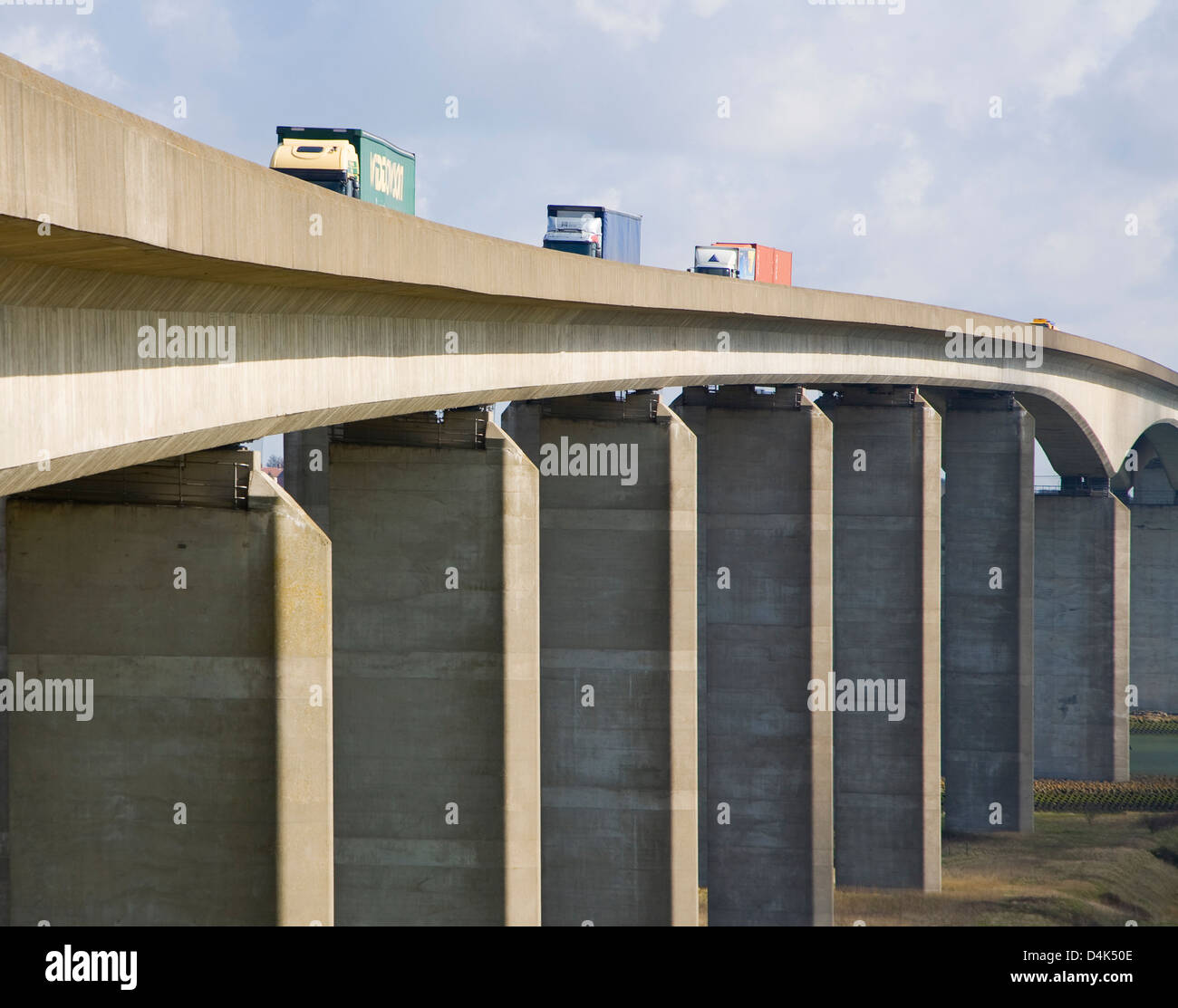 The Orwell Bridge opened in 1982 carries the A14 trunk road over the ...