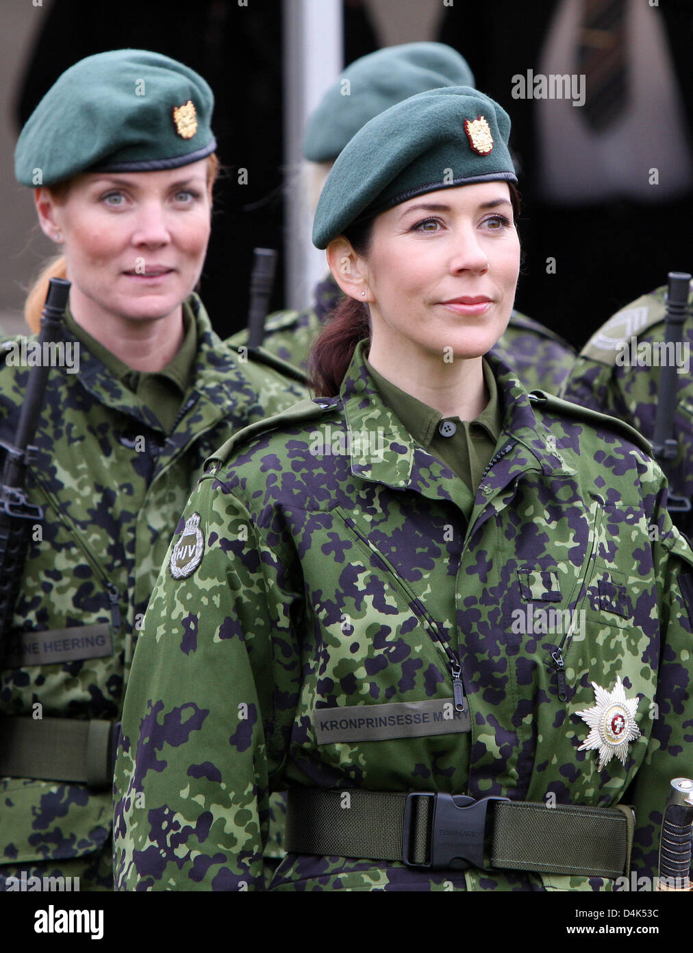 Crown Princess Mary of Denmark in uniform attends the 60th anniversary ...