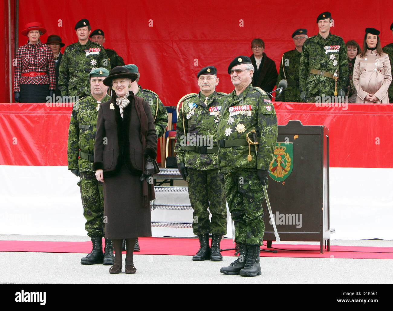 Danish Queen Margrethe (front) and Prince Consort Henrik (front) in ...