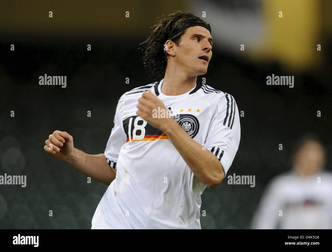 Germany?s Mario Gomez shown in action during the FIFA 2010 World Cup ...