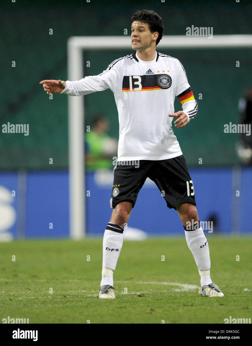 Germany?s captain Michael Ballack shown in action during the FIFA 2010 ...