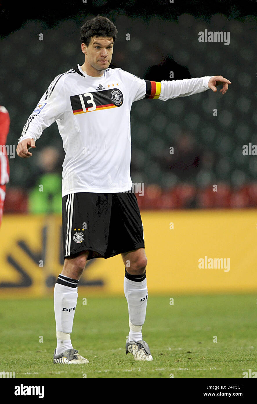 Germany?s captain Michael Ballack shown in action during the FIFA 2010 ...