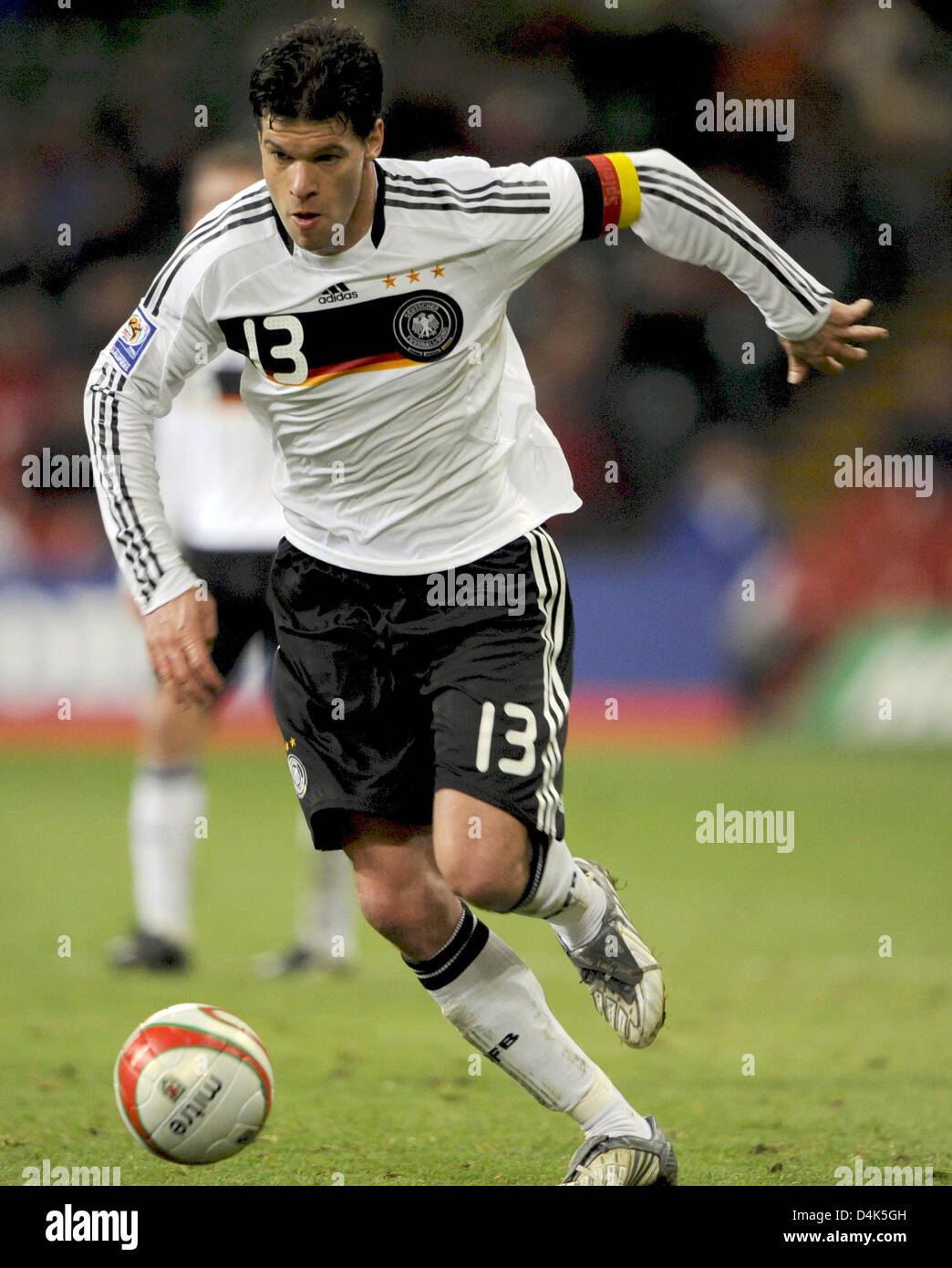 Germany?s captain Michael Ballack shown in action during the FIFA 2010 ...
