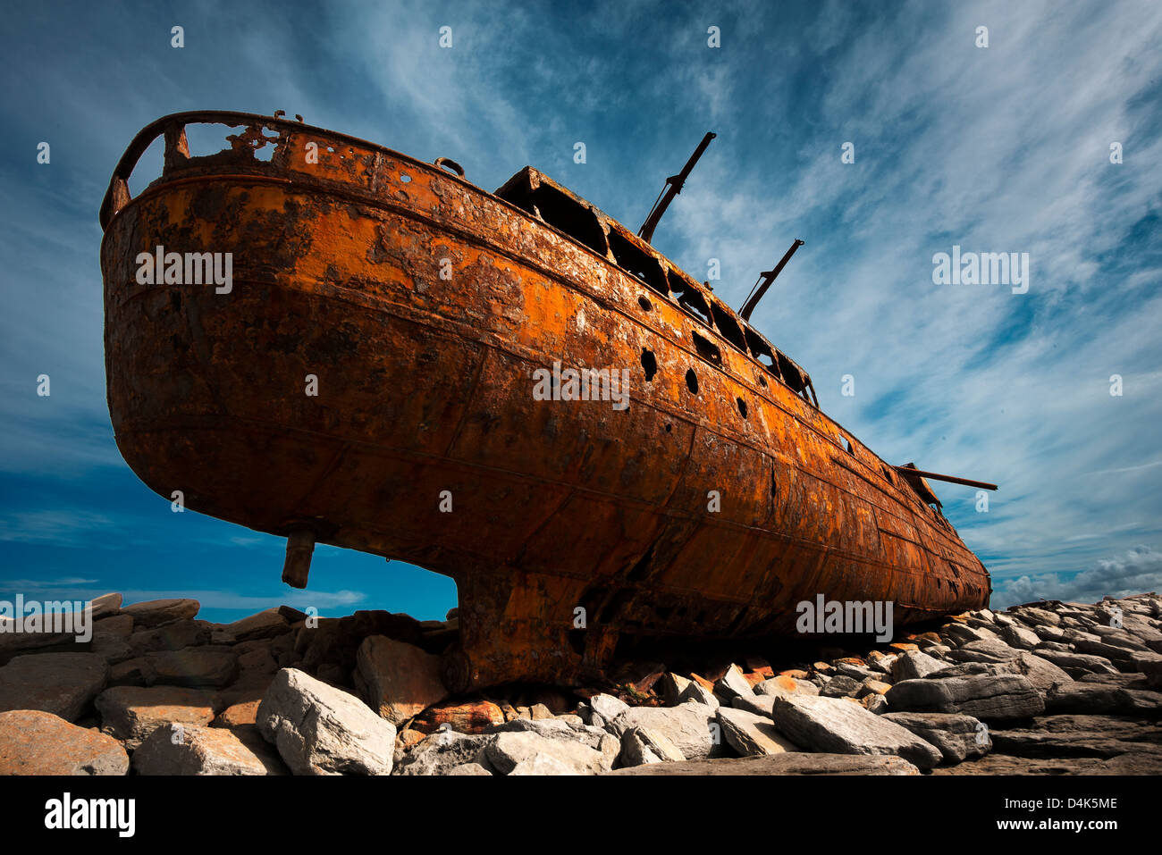 Shipwreck stranded on beach hi-res stock photography and images - Alamy