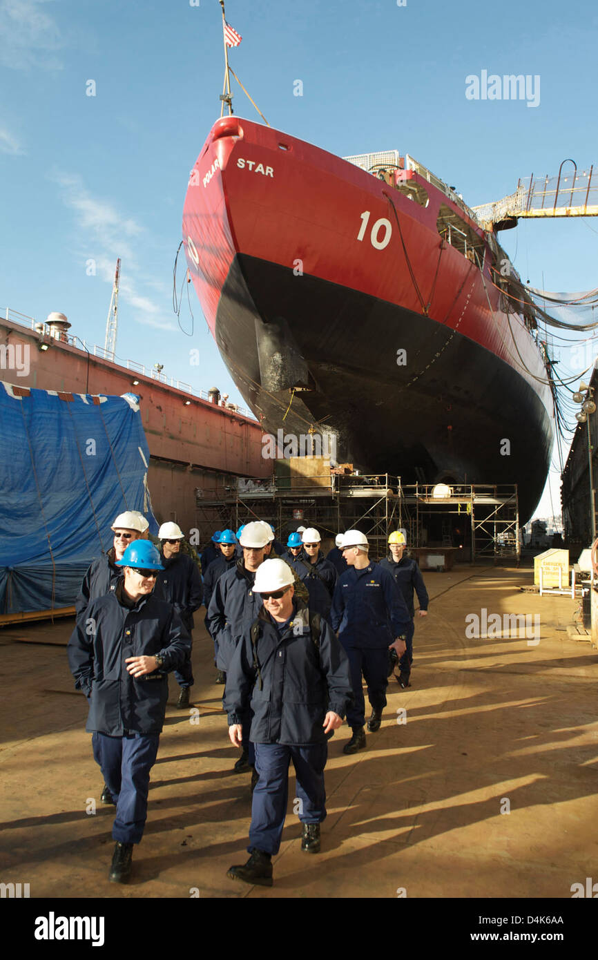 A hull inspection of the Polar Star was conducted as part of a cold ...