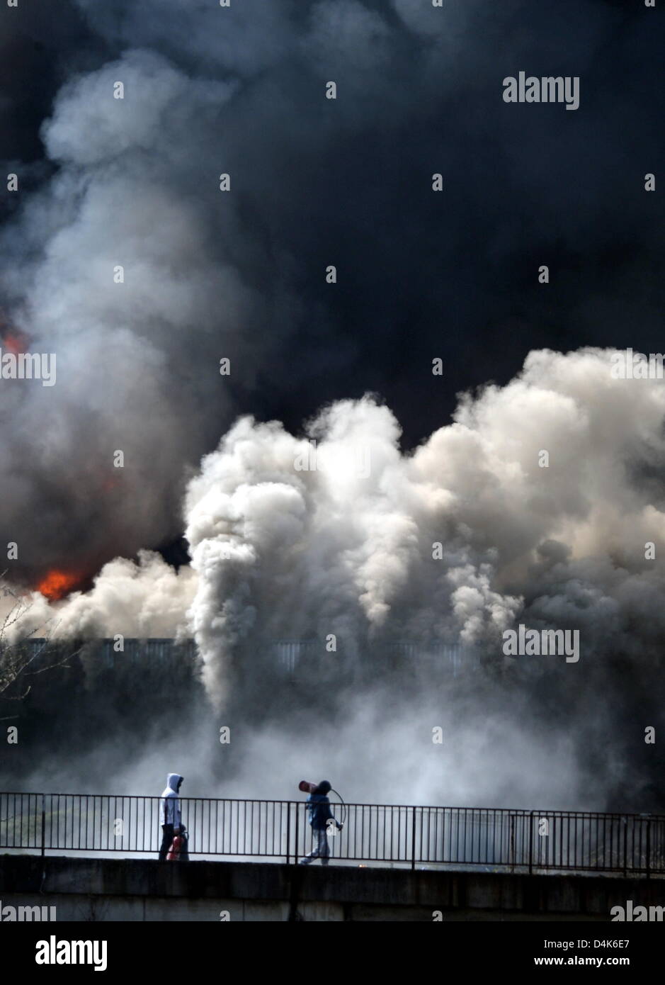 Riots break out at the 2009 NATO Summit in Strasbourg, France, 04 April ...