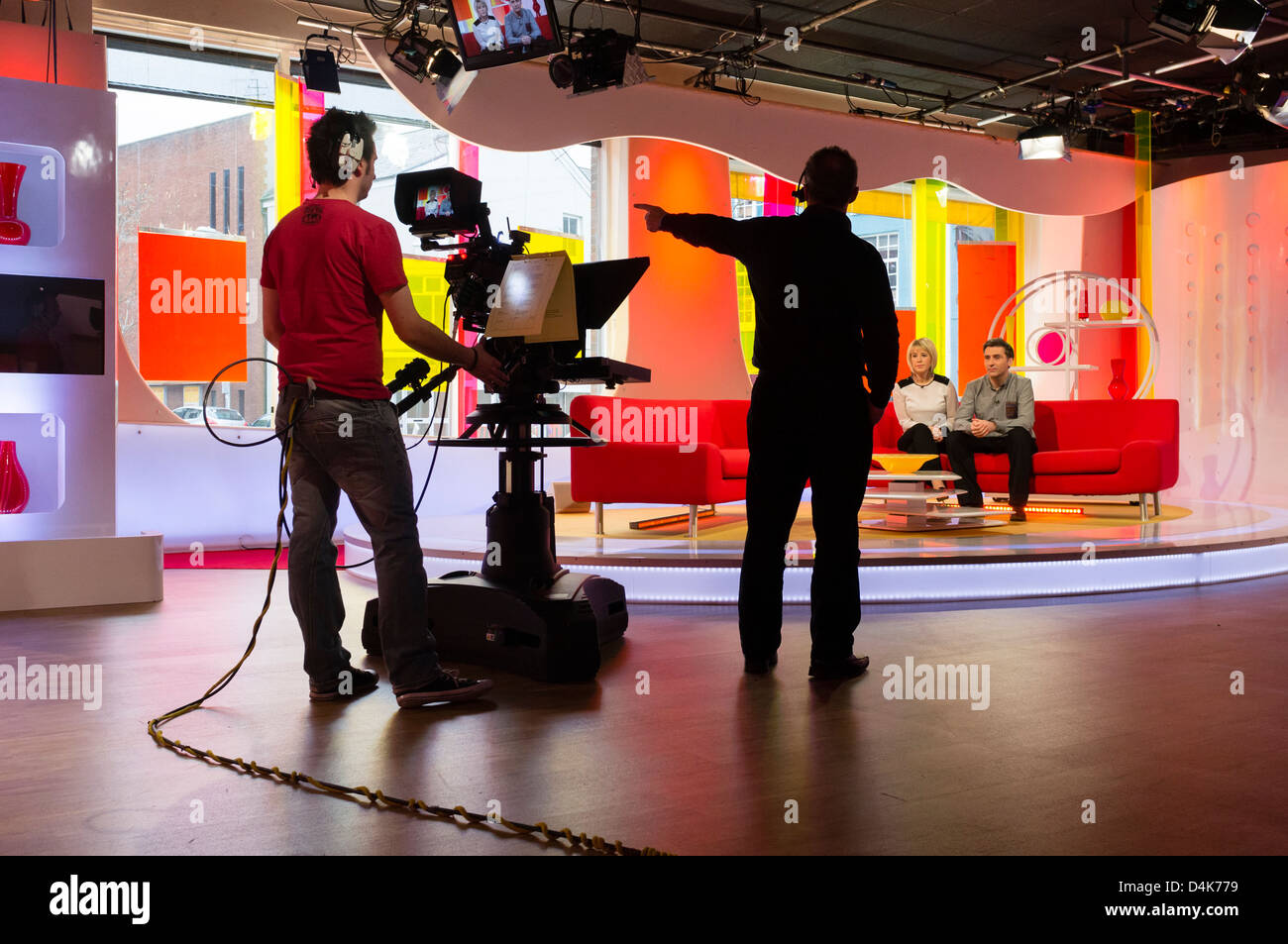 Broadcasting a live afternoon daytime television programme from the ...