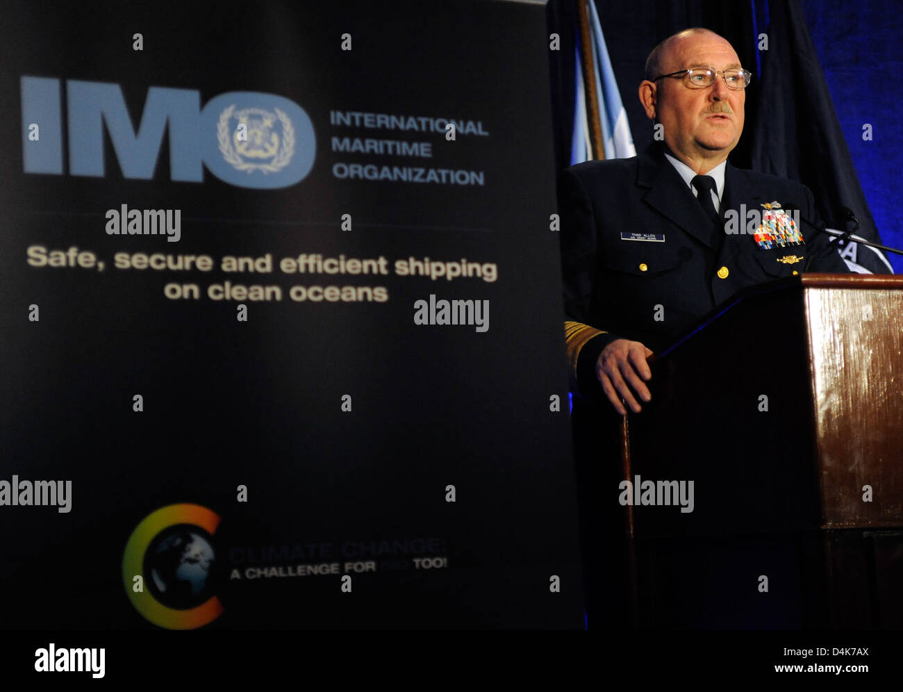 Adm. Thad Allen, then Commandant of the U.S. Coast Guard, addressed ...