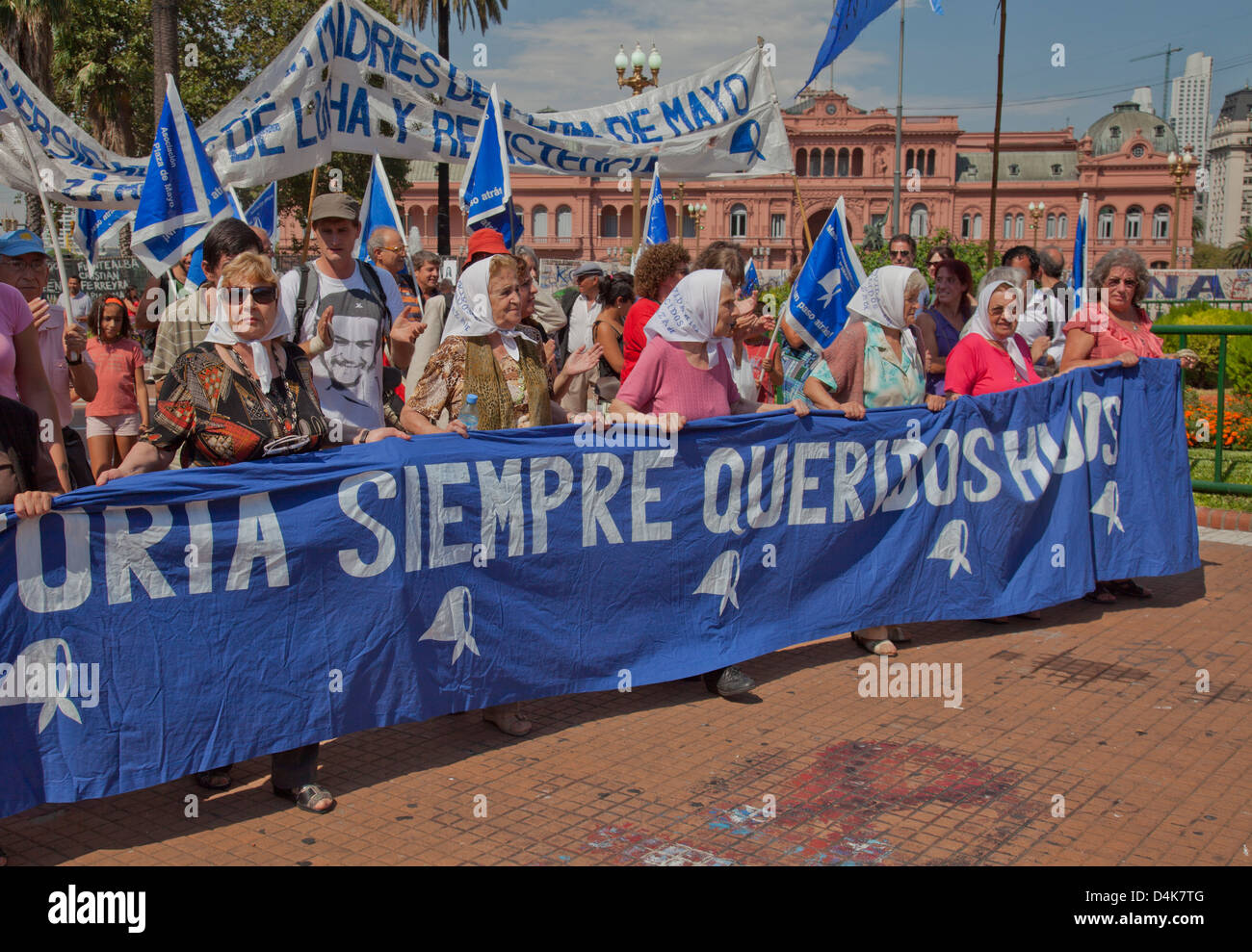 Mothers of Plaza de Mayo demonstration for disappeared children during ...