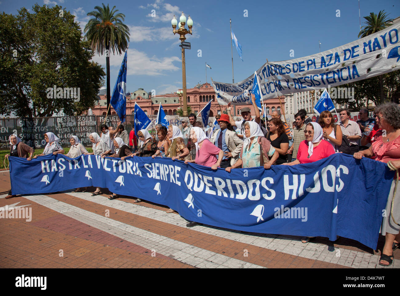 Mothers of Plaza de Mayo demonstration for disappeared children during ...