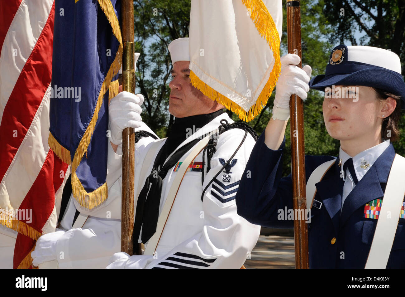 The Coast Guard Color Guard participated in a Memorial Day ceremony in ...