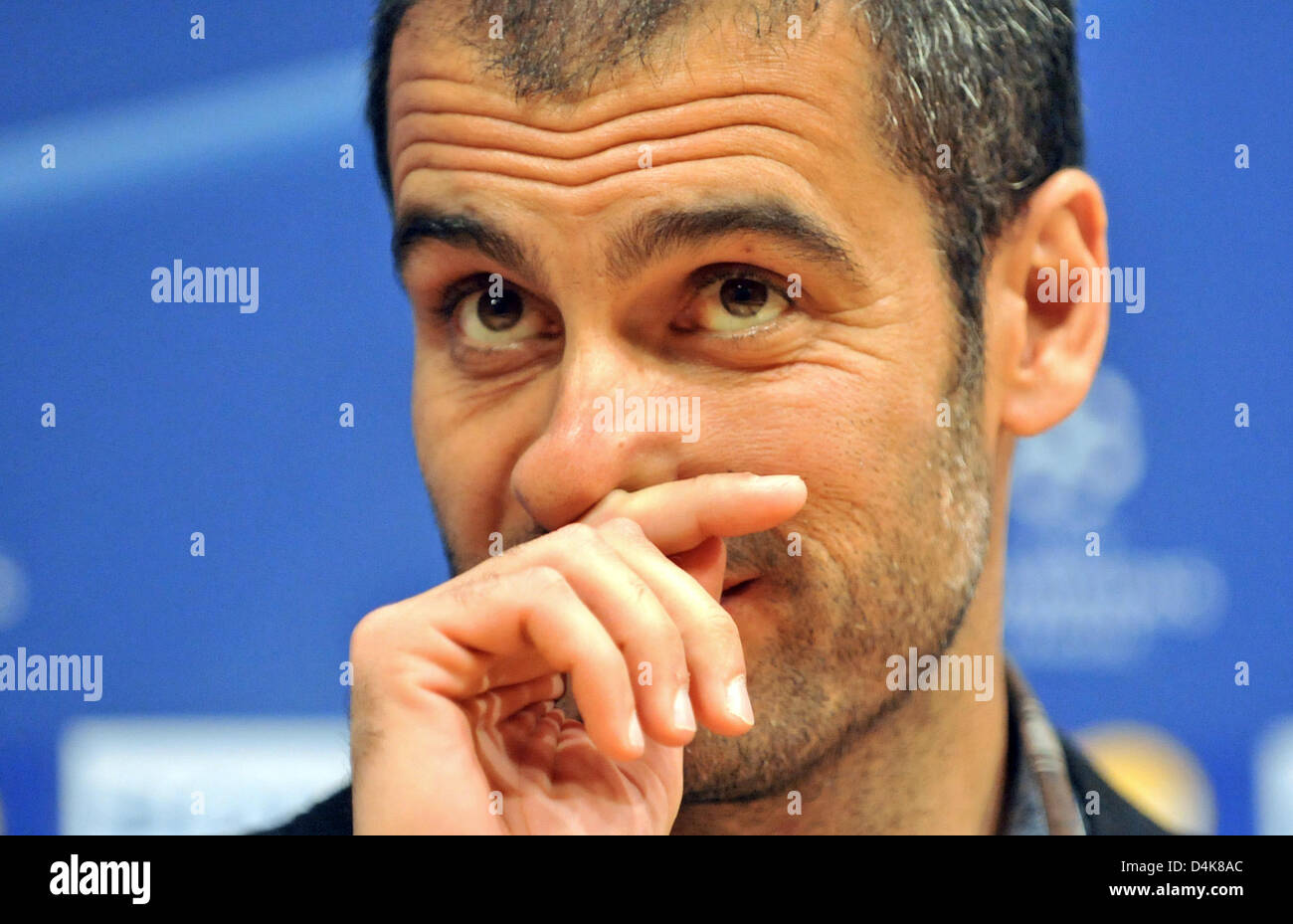 Spanish Primera Division club FC Barcelona?s head coach Josep Guardiola ...