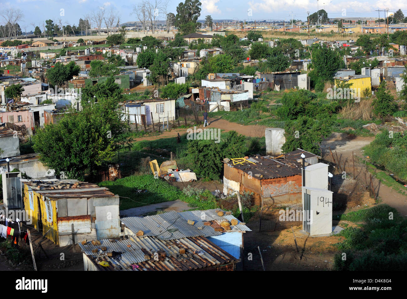 The former township Soweto, today a district of Johannesburg, South ...