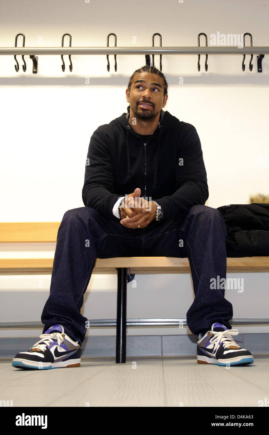 British heavyweight boxer David Haye pictured at Veltins Arena stadium ...