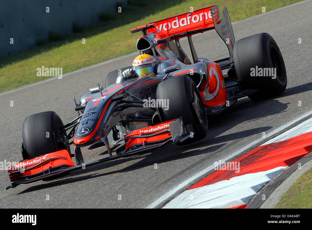 British Formula One driver Lewis Hamilton of McLaren Mercedes enters a ...