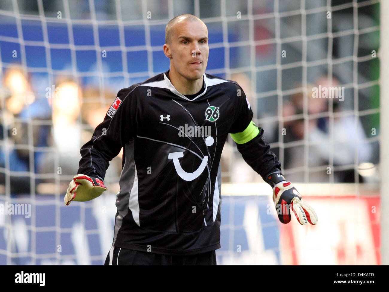 Hanover?s goalkeeper Robert Enke seen during the German Bundesliga ...