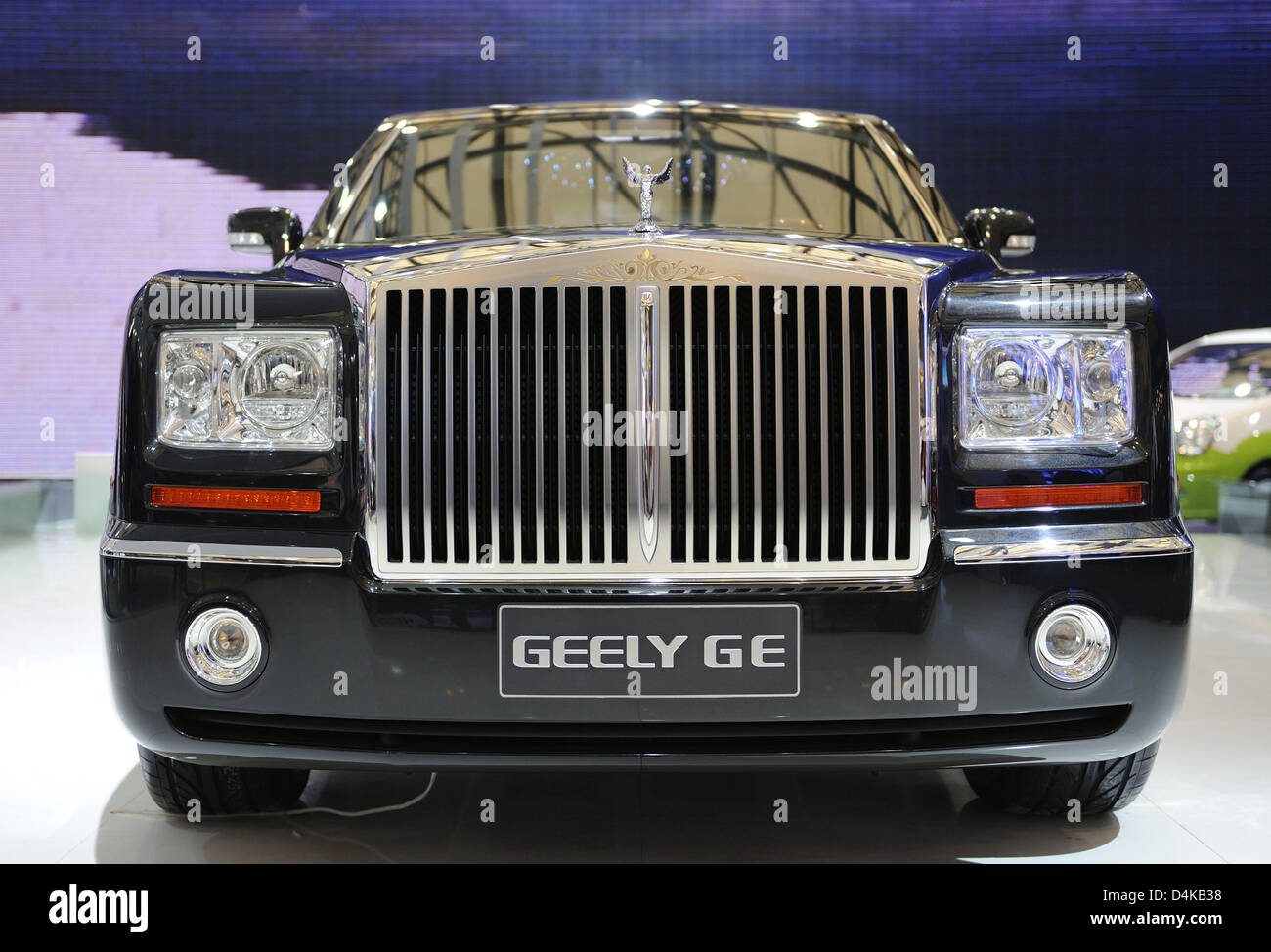 The model GE of Chinese car producer Geely is presented during the ...